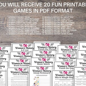 Women's History Month 20-game MEGA Bundle, International Women's Day ...