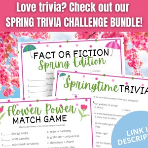 Spring Fill in the Blank Word Game Fun Spring Party Game - Etsy