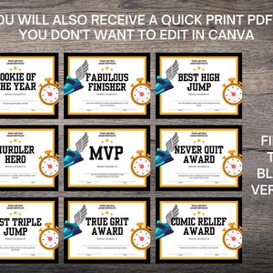 Editable Track and Field Award Certificates: End of Season Banquet ...