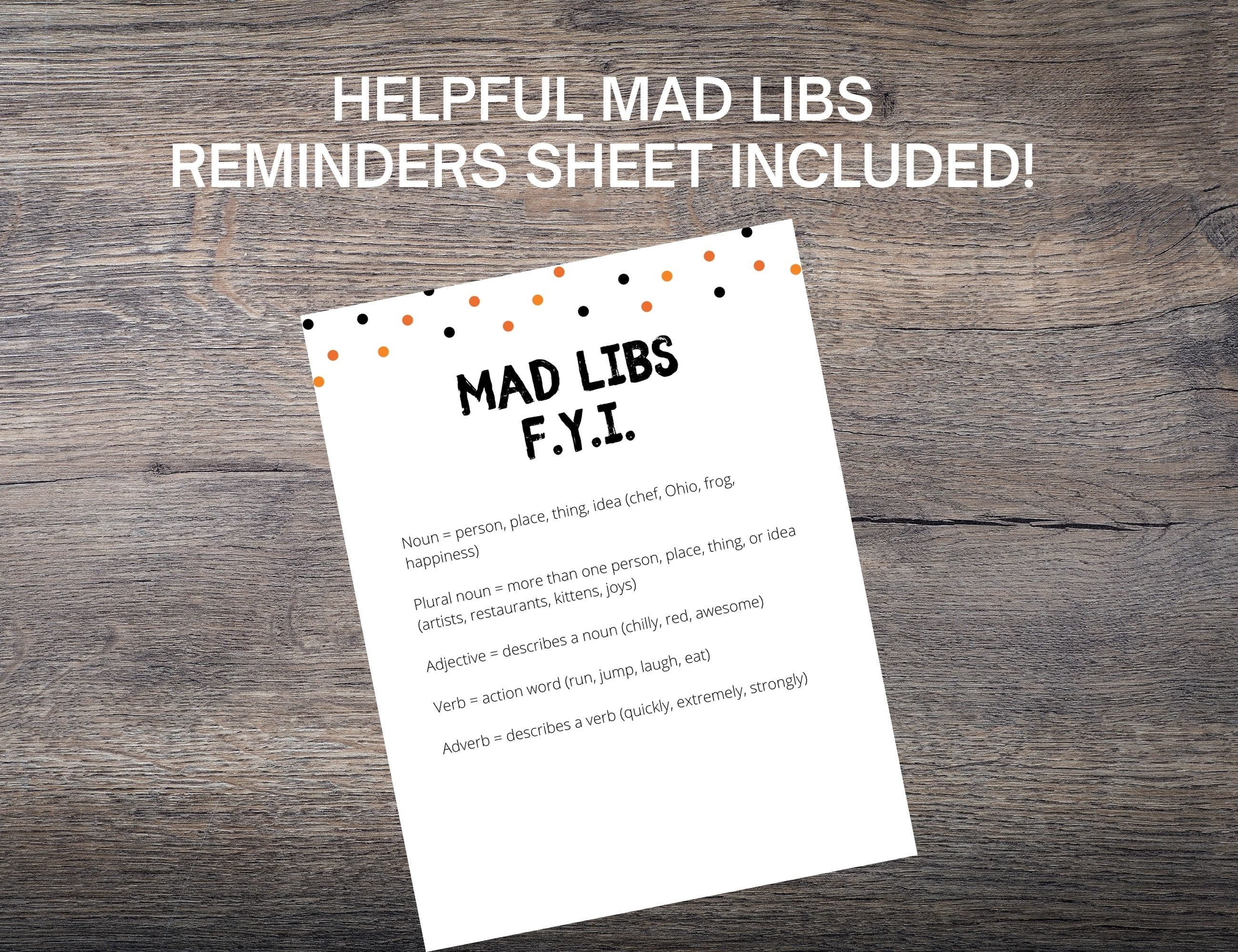 Halloween Mad Libs Bundle: Funny Party Game for Kids and Teens (digital ...