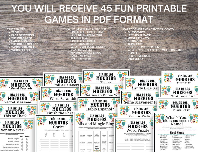 Día De Los Muertos Party Games: 45 Day of the Dead Family Activities ...