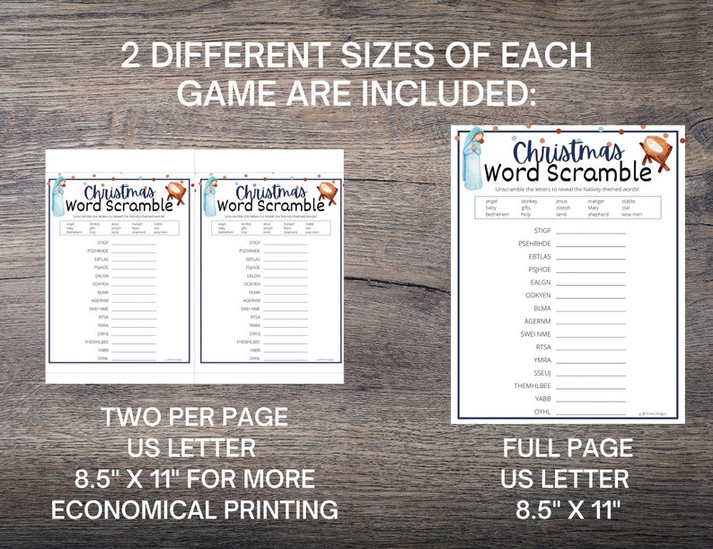 Bible Christmas Word Scramble Game Christian Christmas Game - Etsy