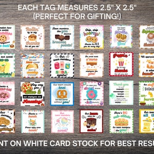 Employee Appreciation Treat Tags: 25 Designs (PDF) - Etsy