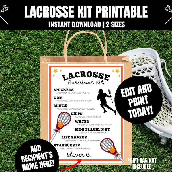 Lacrosse Survival Kit - Etsy