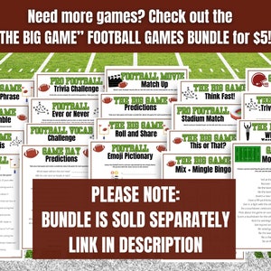 Super Football Riddle Game: Funny Football Jokes Party Activity ...