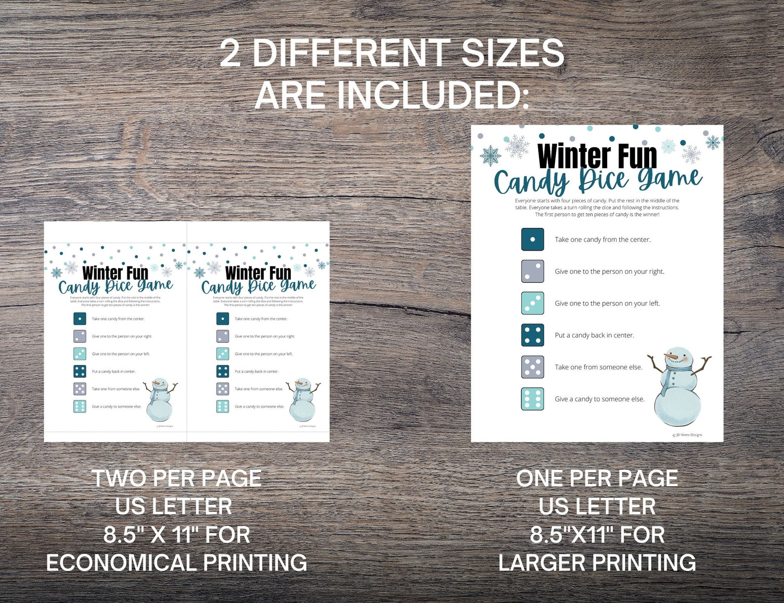 Winter Candy Dice Game for Kids & Teens Winter Holiday Party - Etsy