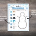 Winter Roll a Snowman: Printable Holiday Game for Kids (PDF) - Etsy