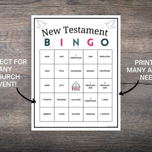 New Testament Bible Bingo, Fun Bible Games for Bible Study, Youth Group ...