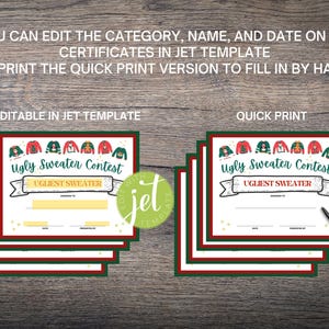 Ugly Sweater Contest Kit, Ugly Sweater Awards, Ugly Sweater Contest ...