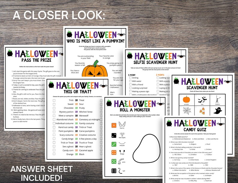 Halloween Party Games MEGA Bundle: 65 Spooky Fun Activities and ...