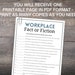 Workplace Fact or Fiction Trivia Game, Office Party Game, Work Party ...