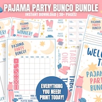 Slumber Party Bingo, Pajama Party Bingo, Sleepover Bingo, 30 Slumber ...