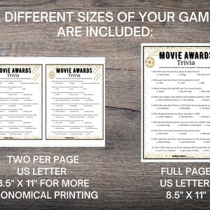 Movie Awards Show Trivia Game, Fun Academy Quiz, 96th Awards Watch ...