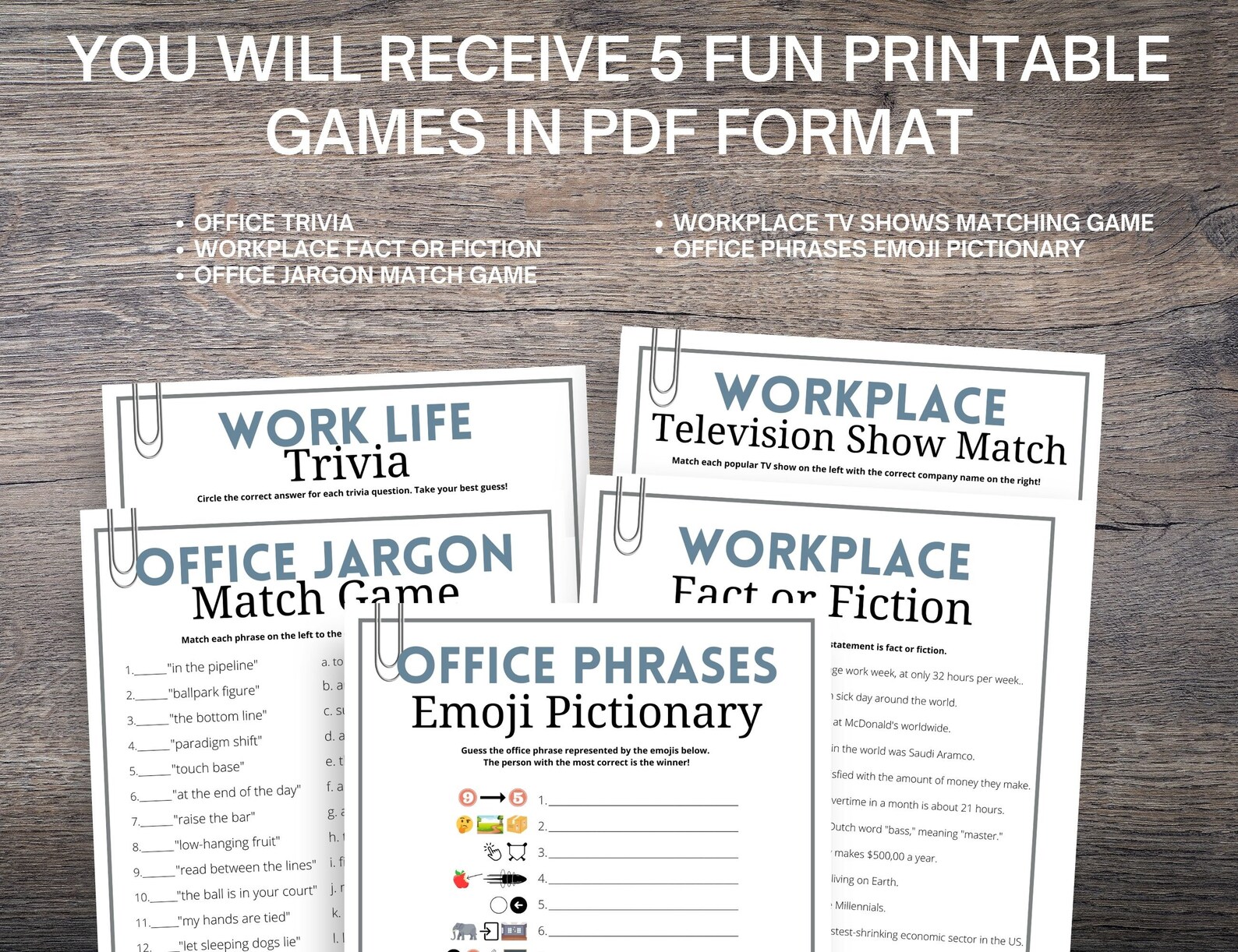 Office Party Trivia Game Bundle: Team Building Activities (digital ...