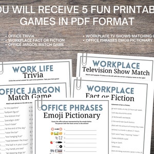 Office Party Trivia Game Bundle: Team Building Activities (digital ...