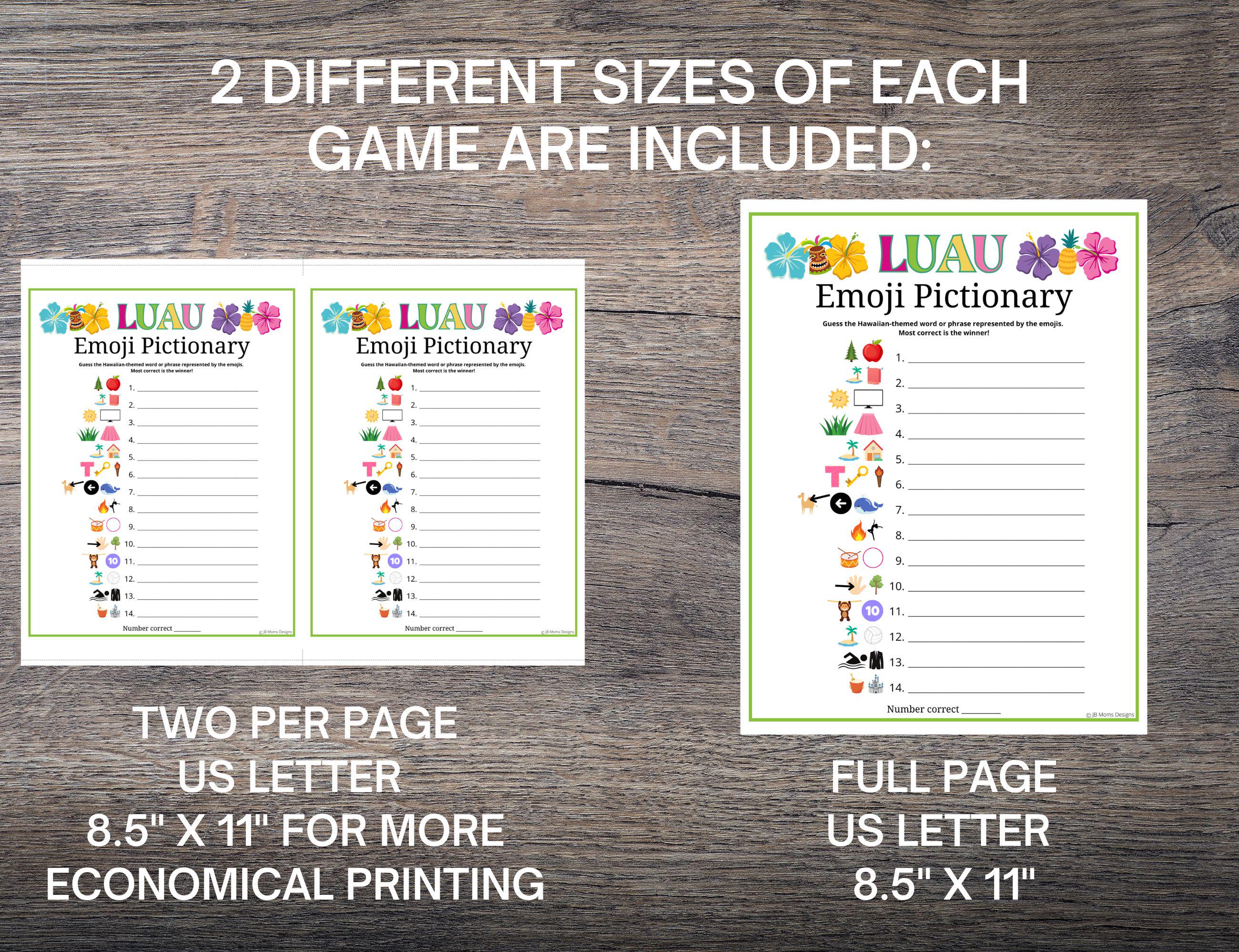 Luau Party Games MEGA Bundle: Printable Hawaiian Theme Activities (PDF ...