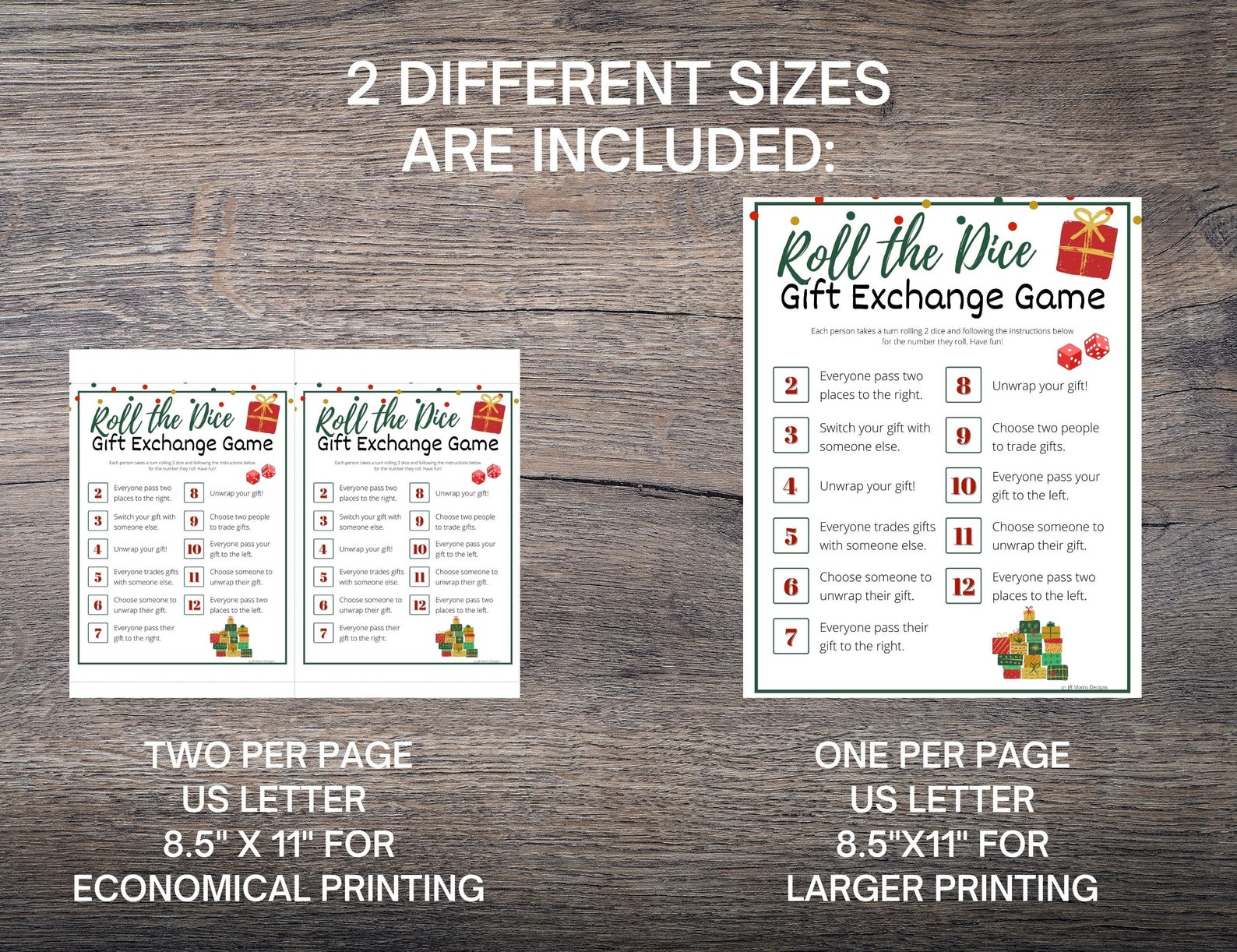 Holiday Roll the Dice Gift Exchange Game Holiday Office - Etsy