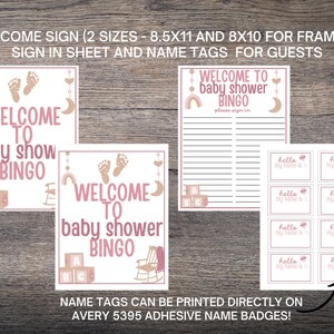 Girl Baby Shower Bingo MEGA BUNDLE, Pink Baby Shower Bingo Cards, Baby ...