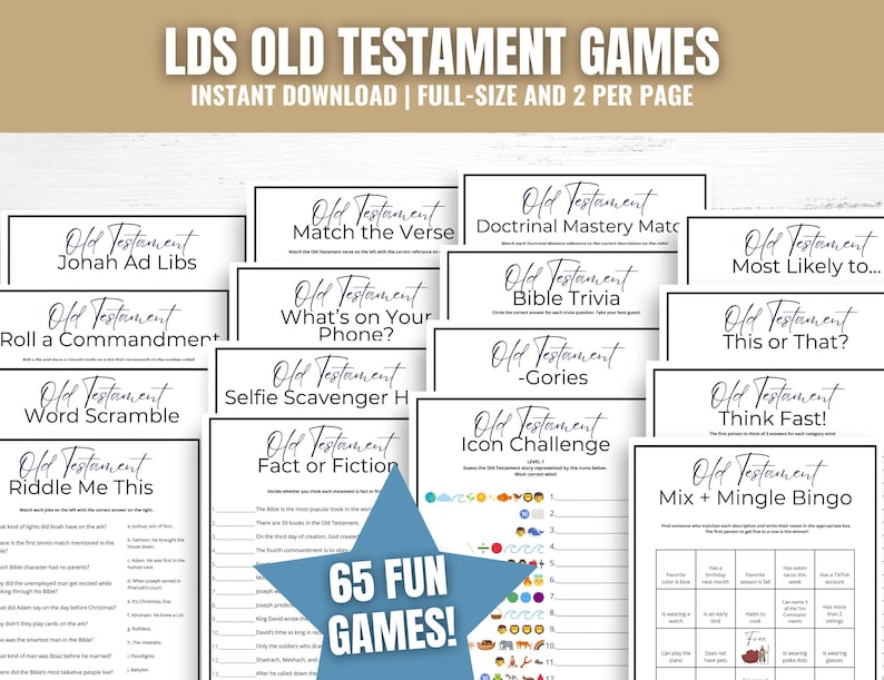 Old Testament Games Bundle: LDS Seminary & Sunday School 2026 ...