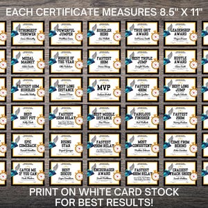 Editable Track and Field Award Certificates: End of Season Banquet ...