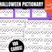 Halloween Pictionary Cards: 100 Printable Game Cards (digital Download ...