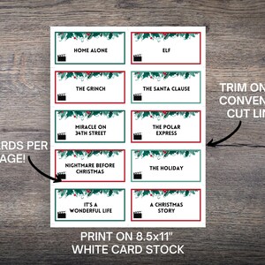 Christmas Charades Game: 140 Holiday Cards (printable PDF) - Etsy