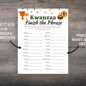 Kwanzaa 12-game MEGA BUNDLE for Kids & Adults, Kwanzaa Classroom ...