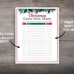 Christmas Guess How Many Game, Guess How Many Candies Game, Christmas ...