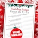 Christmas Song Lyrics Game: Holiday Party Fun Activity (printable PDF ...