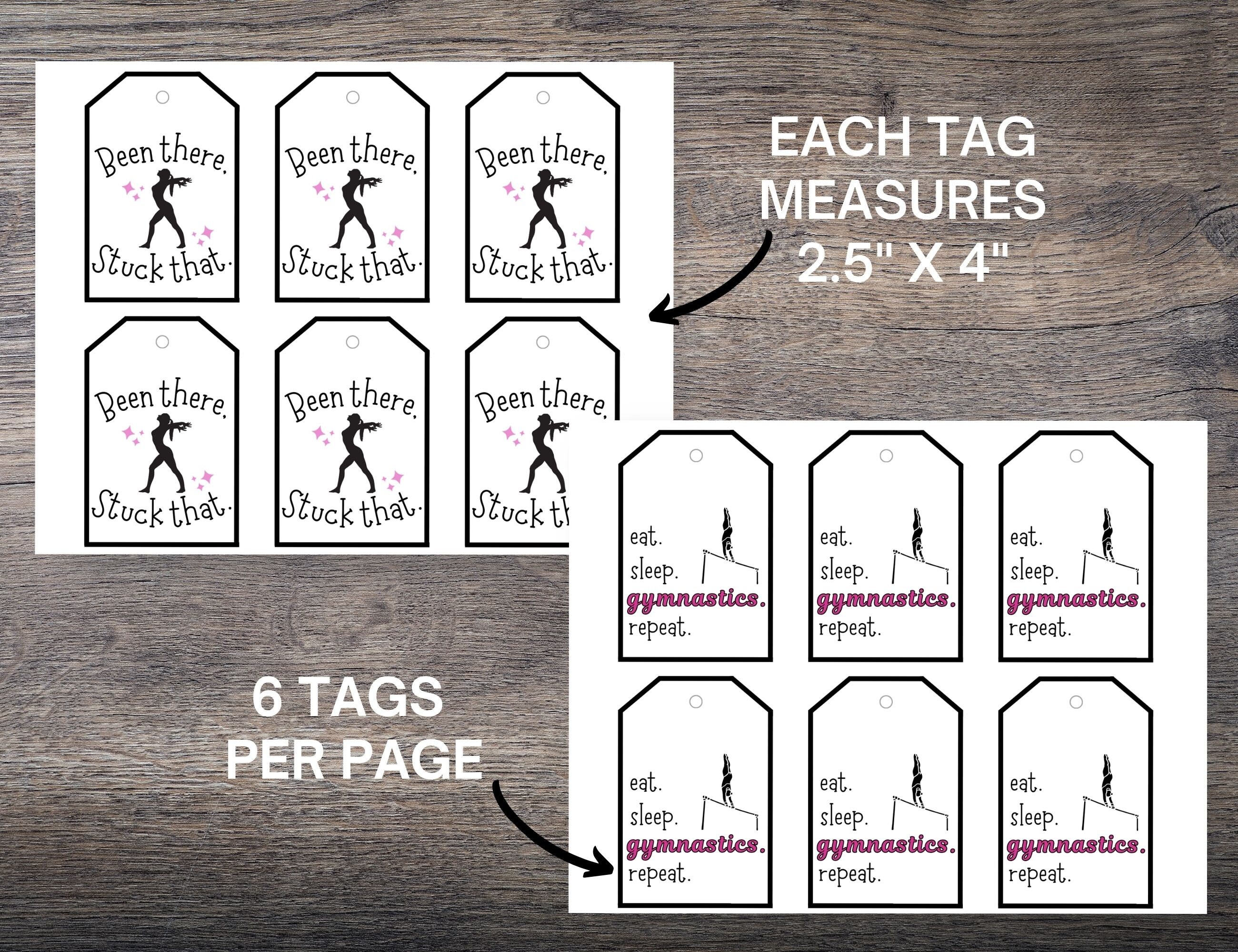 Gymnastics Treat Tags: Team Spirit Goodie Bag Labels (PDF) - Etsy