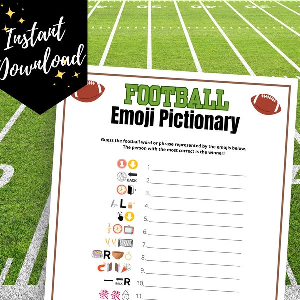 Football Pictionary - Etsy