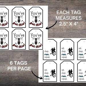 Cross Country Treat Tags: Race Day Goodie Bag Designs (PDF) - Etsy