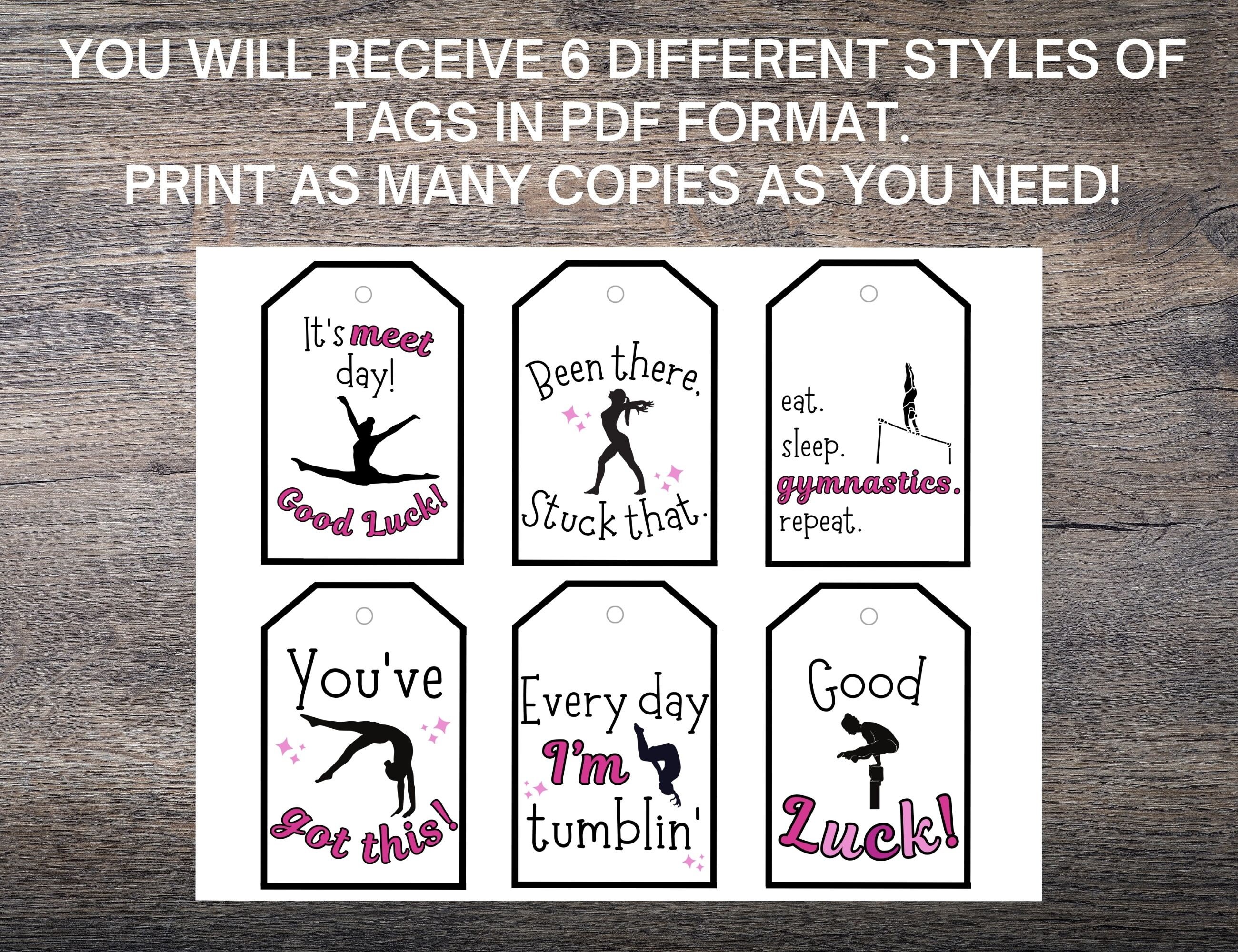 Gymnastics Treat Tags: Team Spirit Goodie Bag Labels (PDF) - Etsy