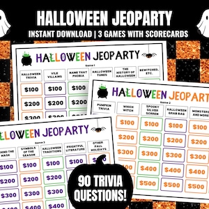 Halloween Jeoparty Game Bundle: Trivia Night (digital Download) - Etsy