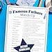 Father's Day Trivia Game: Famous Dads Matching Quiz (printable PDF) - Etsy