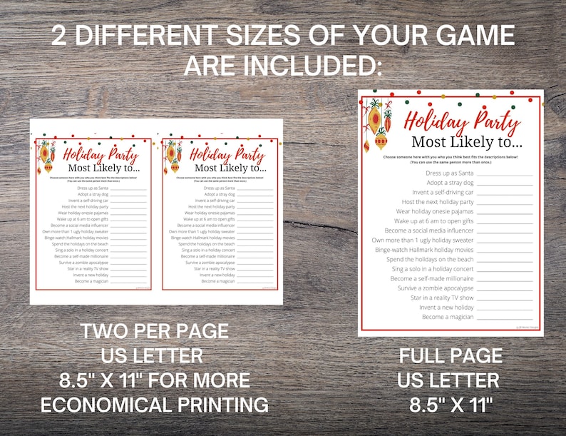 Holiday Office Party Game: Most Likely To... Funny Nominations Activity ...