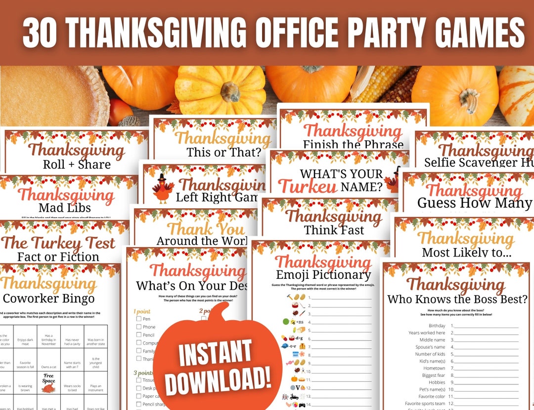 Thanksgiving Office Party, Office Thanksgiving, Thanksgiving Games for ...