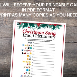 Christmas Music Emoji Pictionary Game, Christmas Emoji Pictionary ...