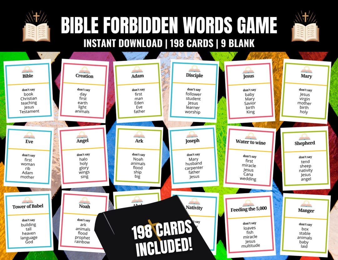 Bible Forbidden Words Game: 198 Cards for Youth Groups (digital ...