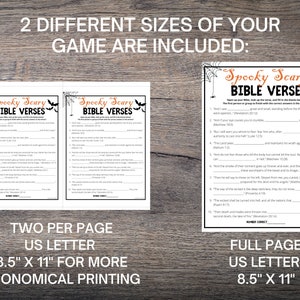 Scary Bible Verses Halloween Game: Christian Printable Halloween ...