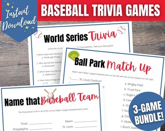 Baseball Party Games - Etsy