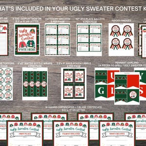 Ugly Sweater Contest Kit, Ugly Sweater Awards, Ugly Sweater Contest ...