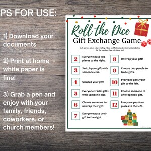 Holiday Roll the Dice Gift Exchange Game, Holiday Office Party, Holiday ...
