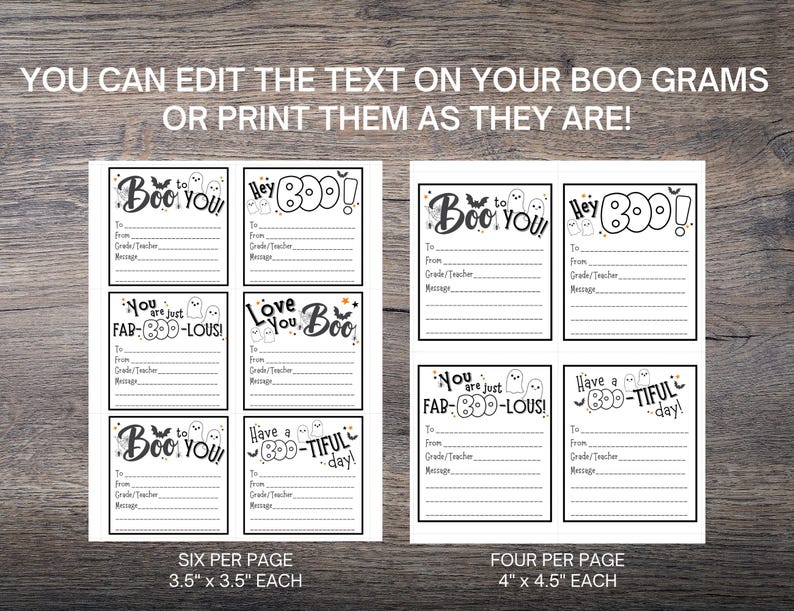 Editable Halloween Boo Grams Fundraiser Kit: Printable Flyers ...