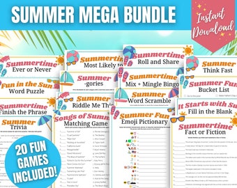 Summer Categories Game Printable Summer Game for Kids & - Etsy