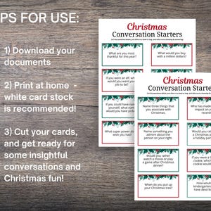 Christmas Conversation Cards, Printable Christmas Icebreaker Prompts ...