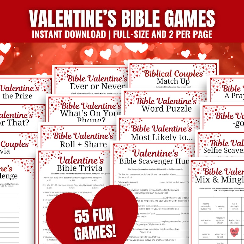 Kids Valentine Bible Craft - Etsy