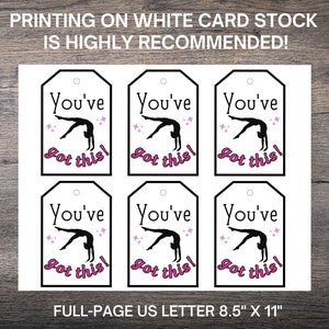 Gymnastics Treat Tags: Team Spirit Goodie Bag Labels (PDF) - Etsy