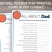 All About Dad Fathers Day Game Fun Fathers Day Idea for - Etsy