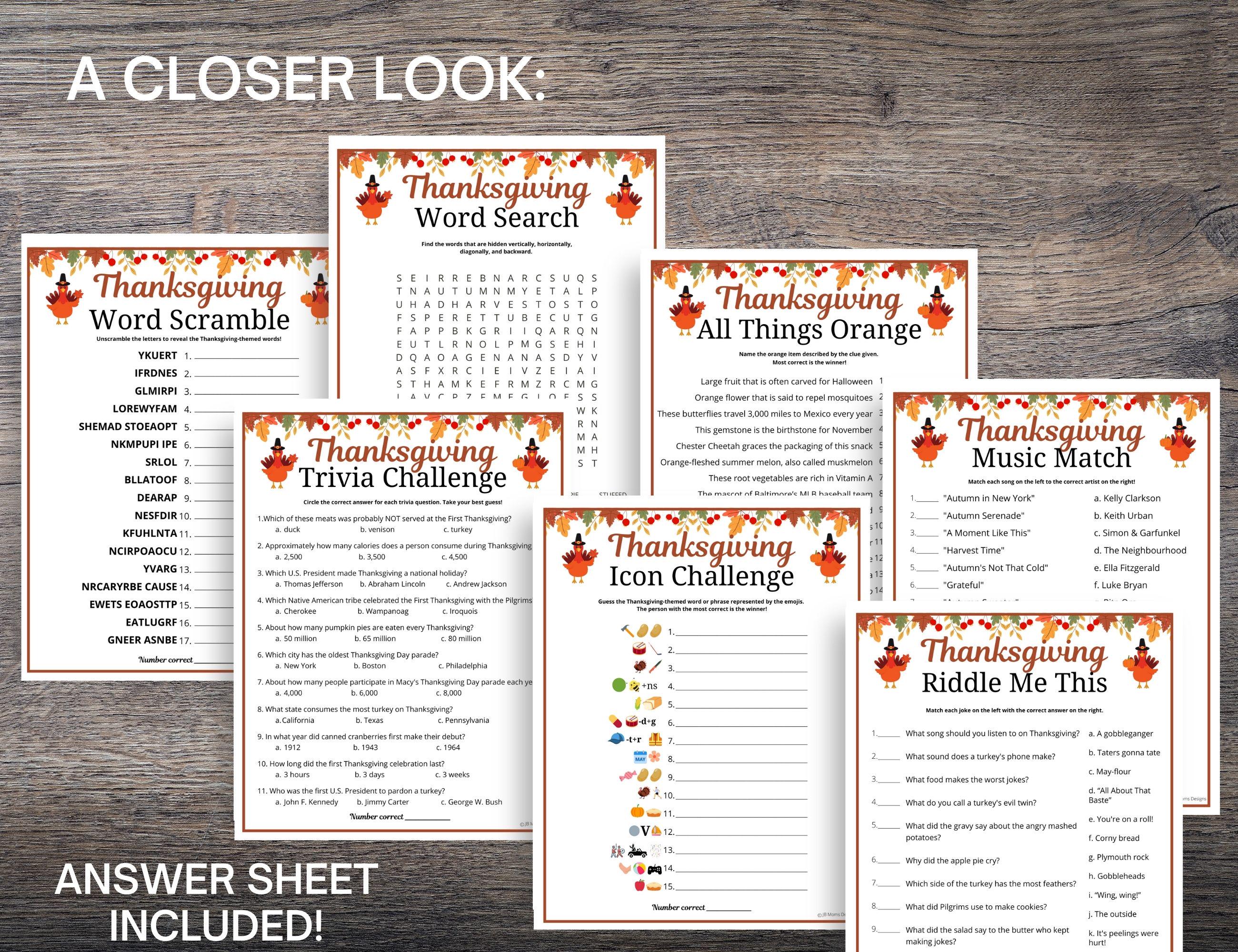 Thanksgiving Office Party Games MEGA Bundle: Activities and Icebreakers ...